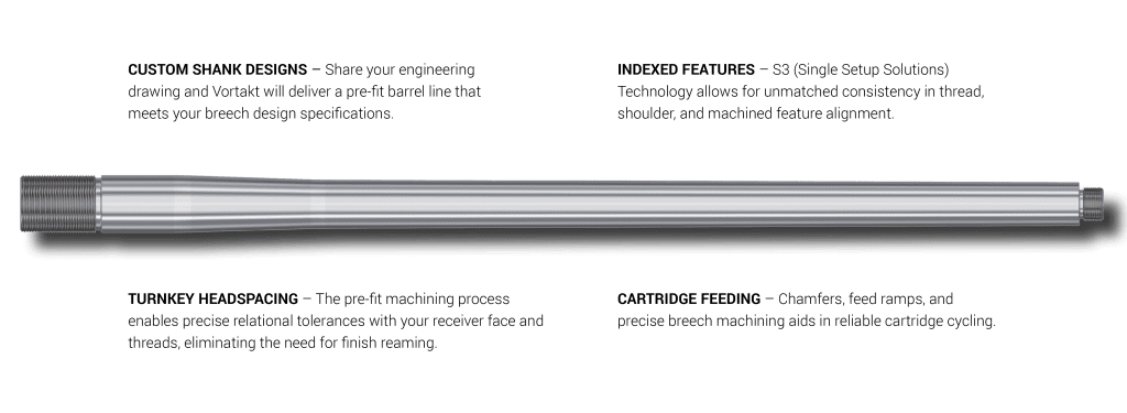 Vortakt Pre-fit Rifle Barrels | Semi-Finished Barrels